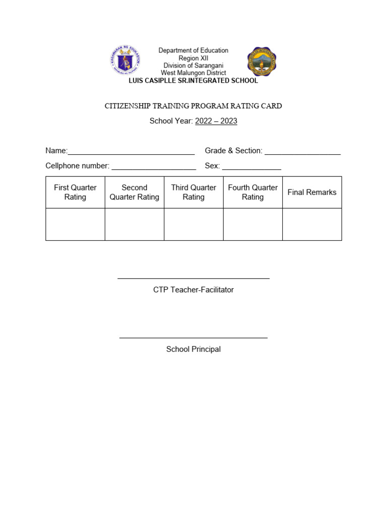 CTP Card | PDF | Business | Social Science