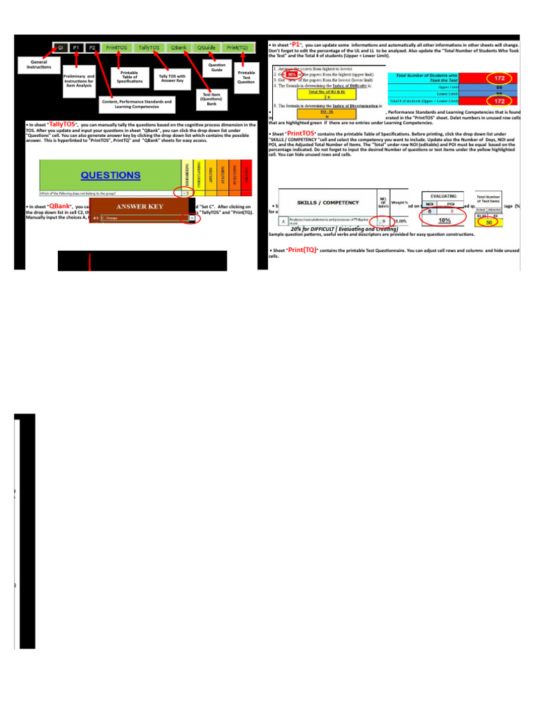 TOS Analysis for Pre-Calculus Items | PDF | Function (Mathematics ...