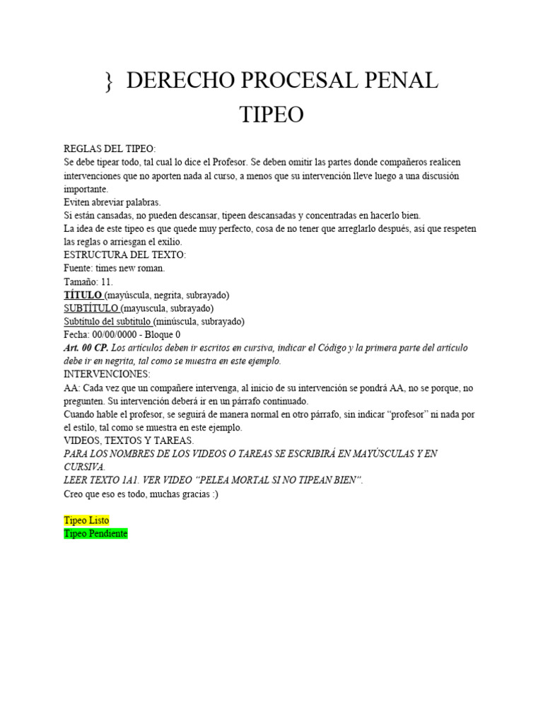 Derecho Procesal Penal | PDF | Derecho penal | Castigos