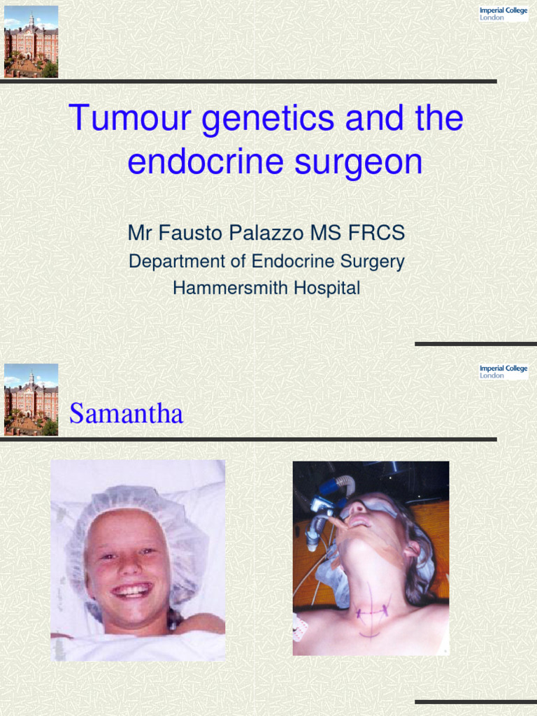 Tumour Genetics | PDF | Endocrine System | Cancer