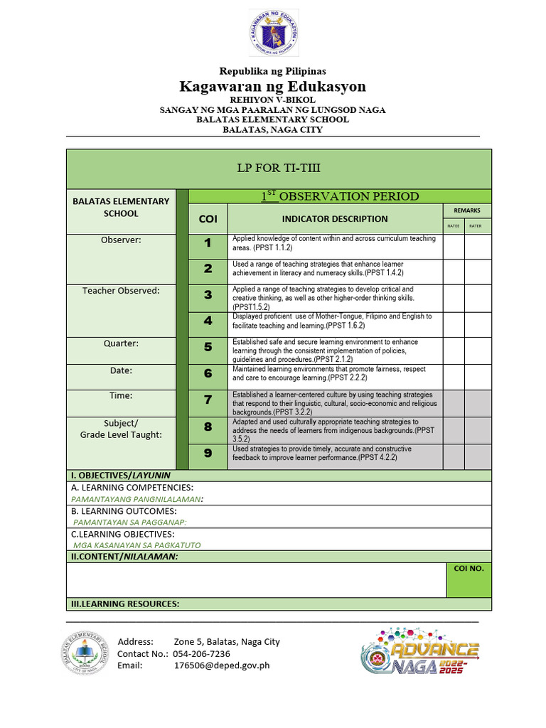 LP Template | PDF | Learning | Cognitive Science