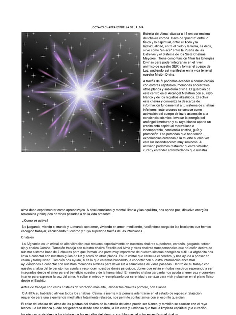 Octavo Chakra Estrella Del Alma | PDF | Amor | Alma