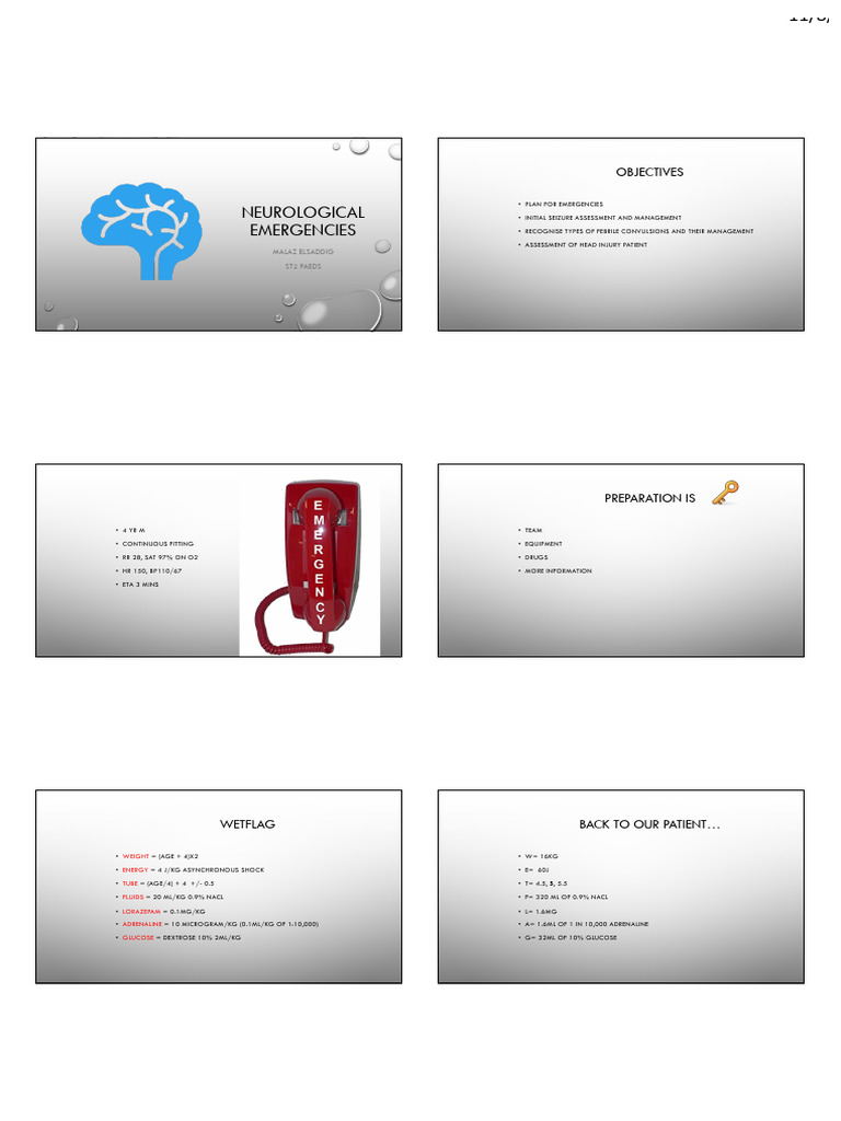 Paediatric Neurology For Emergency Dept | PDF | Neurology ...
