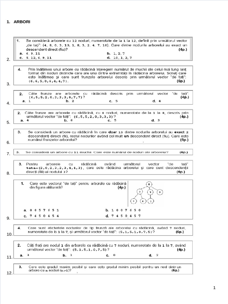 Grafuri Arbori Aplicatii Bac | PDF