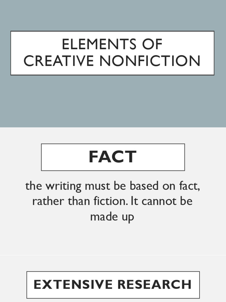 Understanding Creative Nonfiction Elements | PDF | Narration | Creative ...