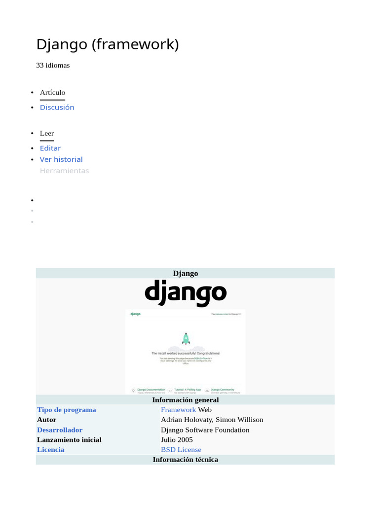 Django Framework | PDF | Informática | Ingeniería de software