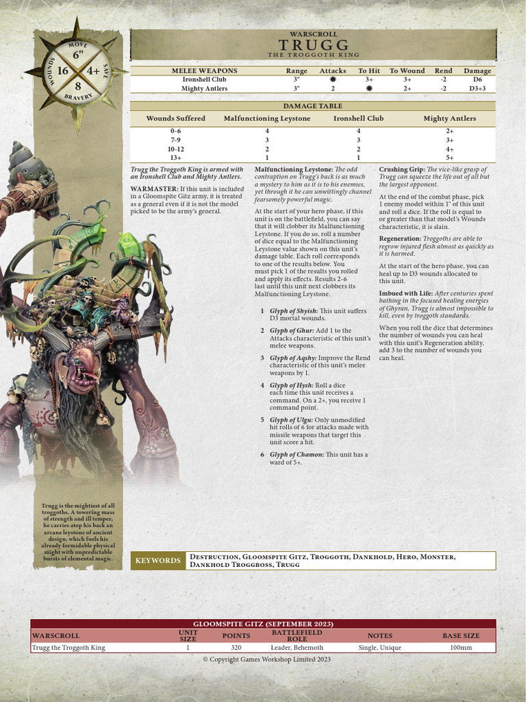Trugg The Troggoth King | PDF