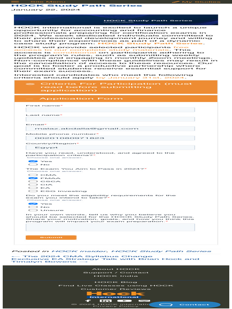 HOCK Study Path Series - HOCK International 3 | PDF | Career & Growth ...