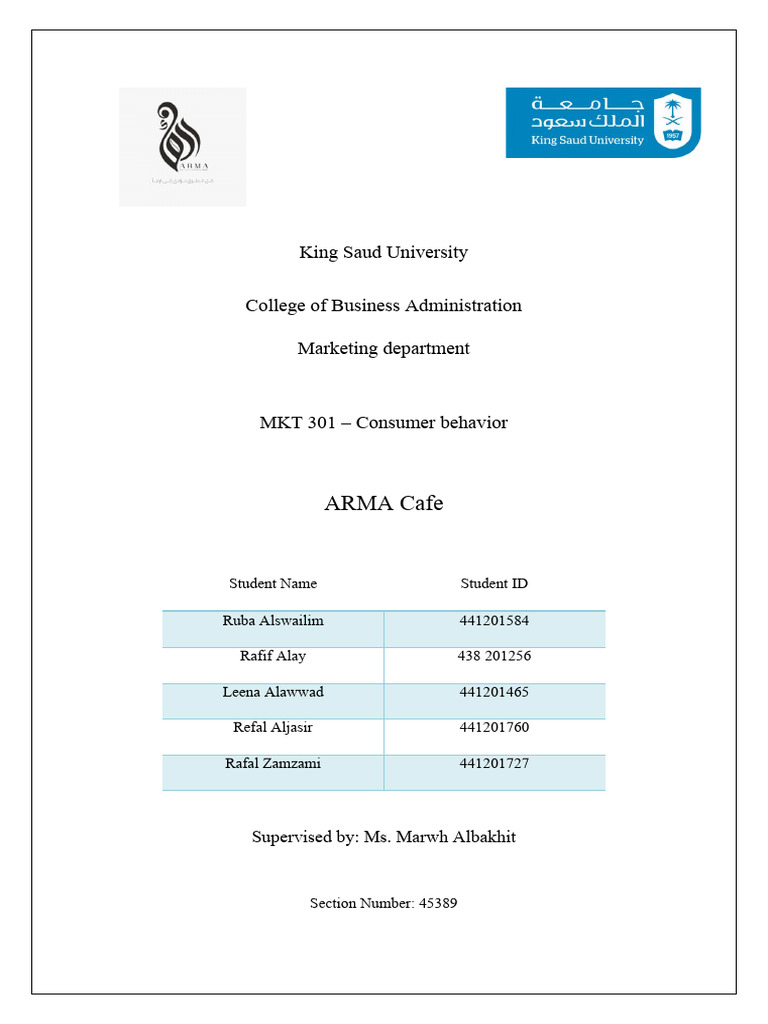 ARMA Project - MKT-301 | PDF | Business