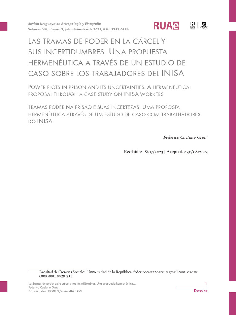 Tramas de poder en cárceles juveniles | PDF | Etnografía | Gobernancia