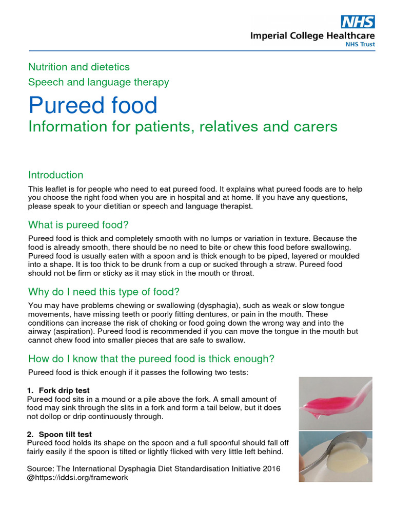 Pureed Food | PDF