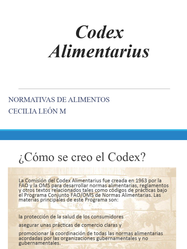 Codex - Alimentarius | PDF