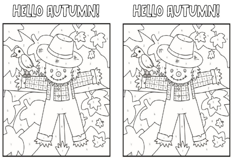 Color by Number Autumn | PDF