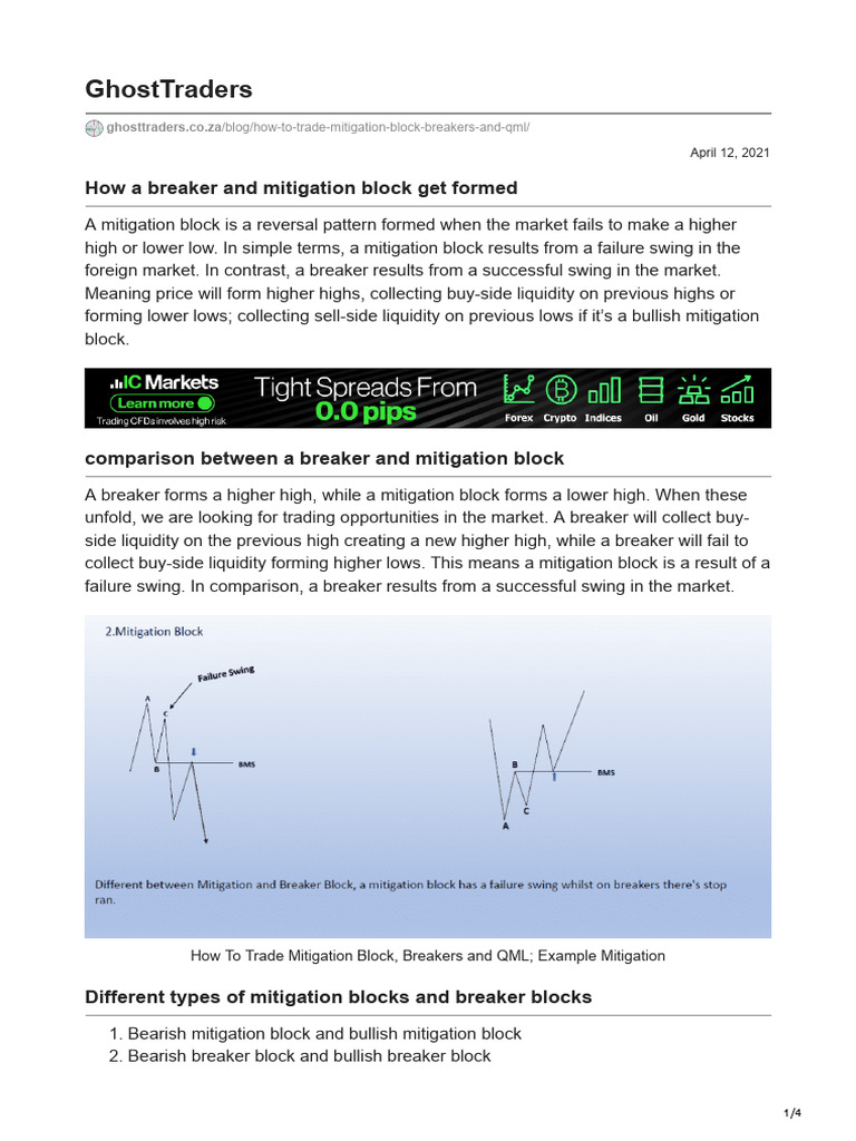 Understanding Mitigation and Breaker Blocks | PDF | Market Trend ...
