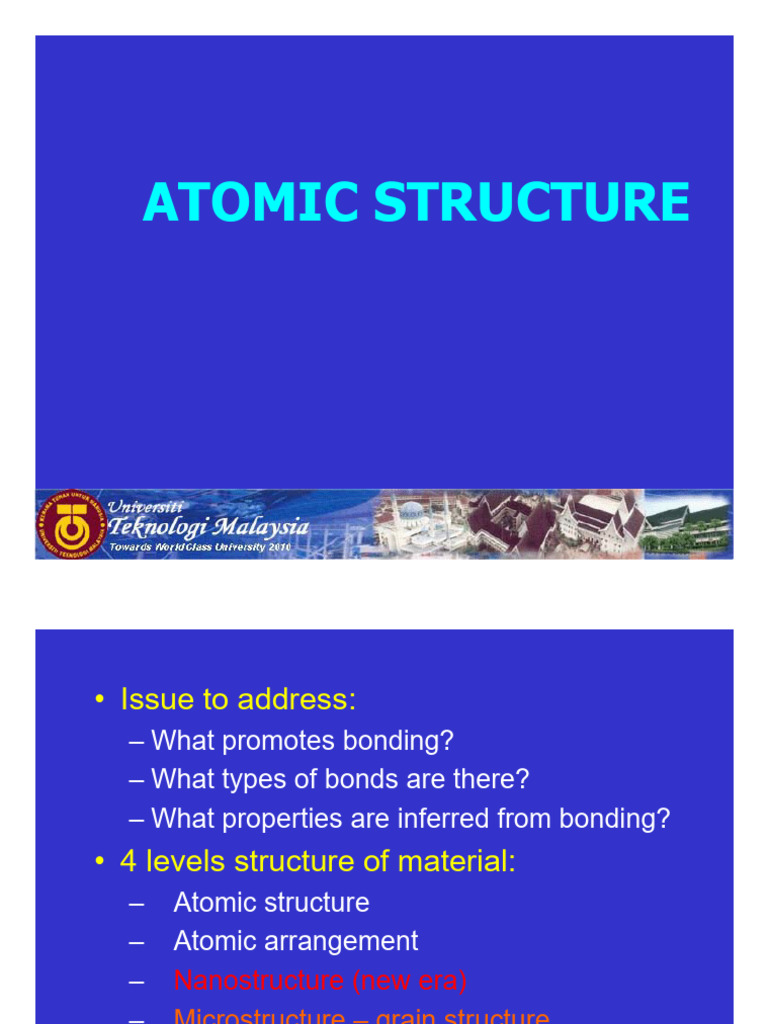 Lect 5-Atomic Structure | PDF