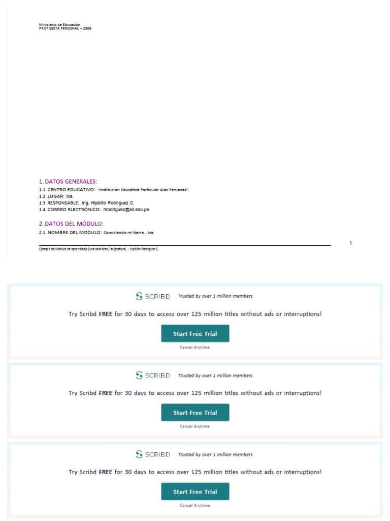 PDF Ejemplo de Modulo de Aprendizaje Modulo Quotconociendo Mi Tierra ... PDF Ejemplo de Modulo de Aprendizaje Modulo Quotconociendo Mi Tierra ...