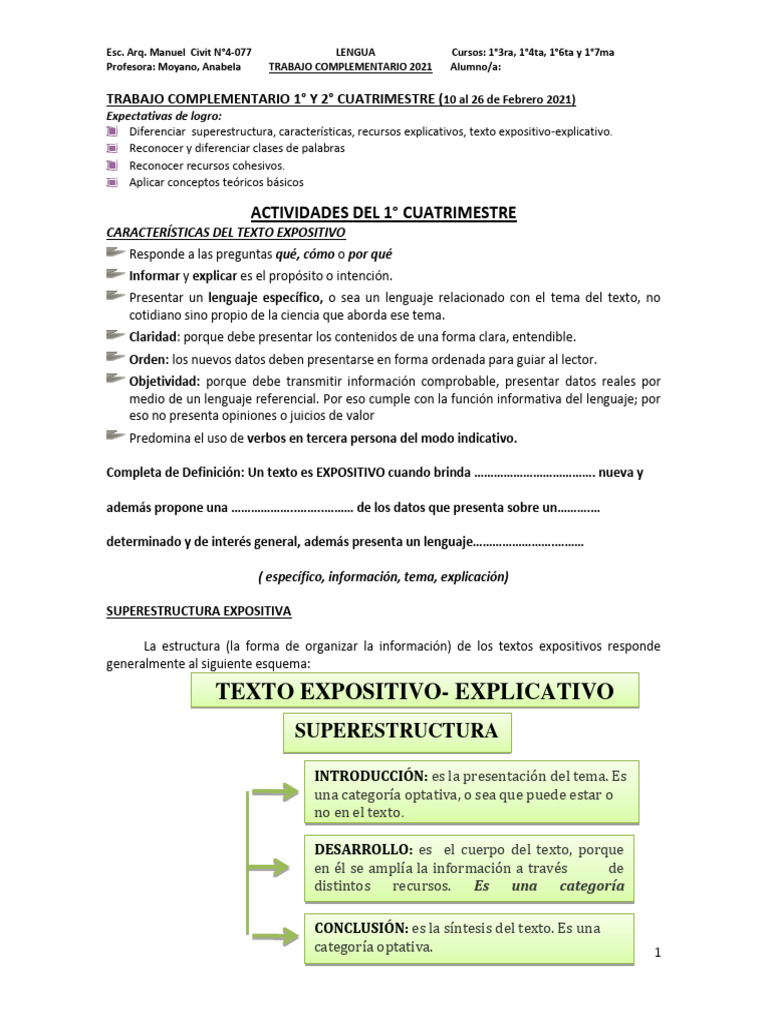 TRABAJO COMPLEMENTARIO- FEBRERO 2021 | PDF | Comunicación | Verbo