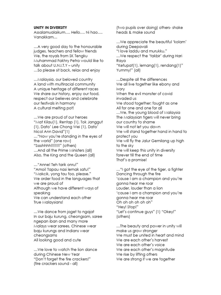 Choral Speaking Text | PDF | Malaysia