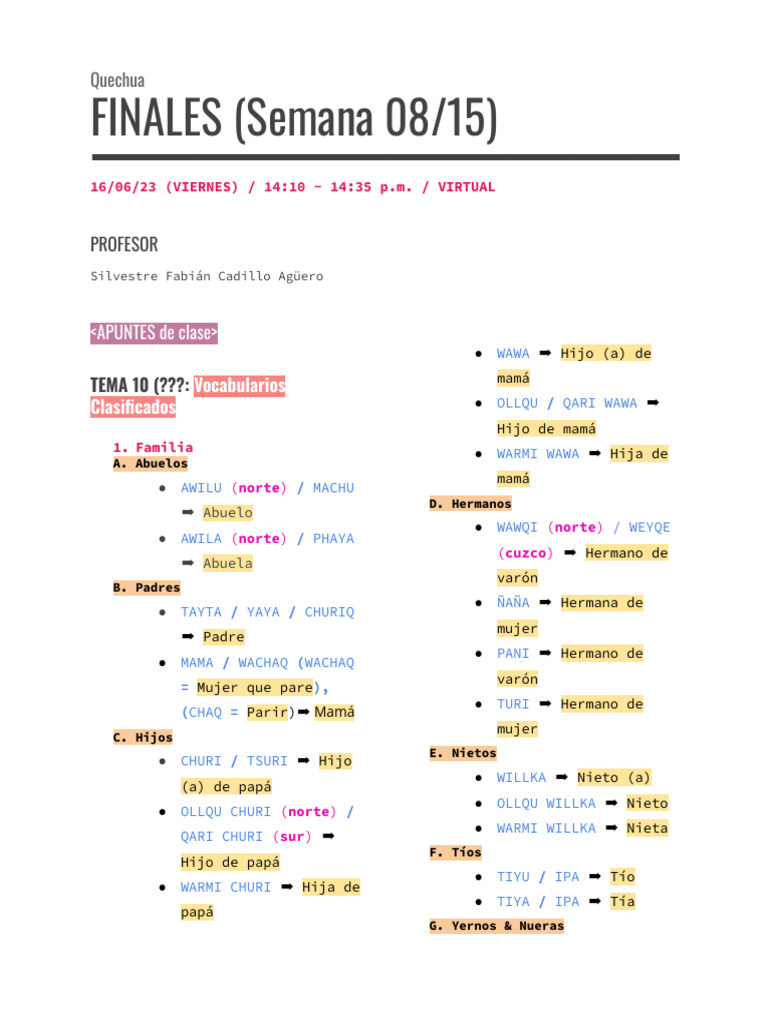 Quechua 2 | PDF | Maíz | Verbo