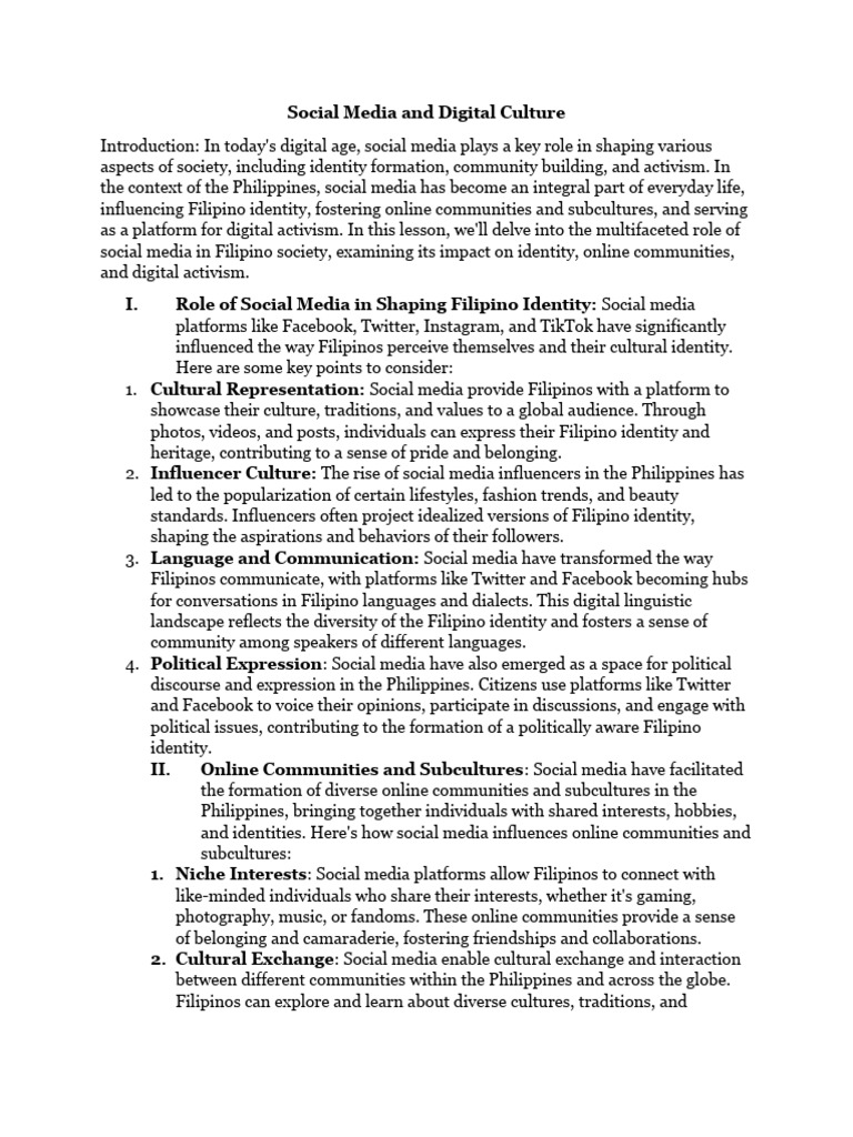 Social Media and Digital Culture | PDF | Social Media | Popular Culture & Media Studies