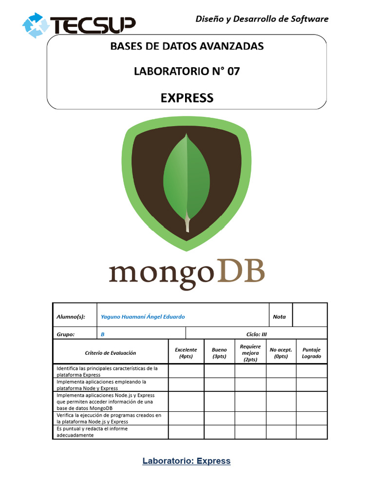 Lab07 Bdav Express | PDF