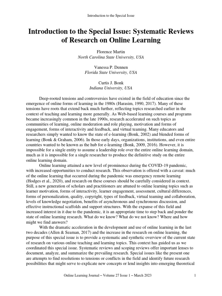 Online Learning Journal | PDF | Educational Technology | Learning
