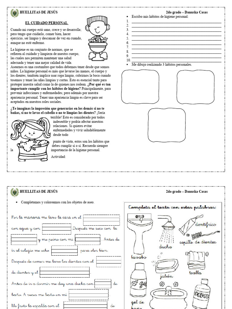 EL CUIDADO PERSONAL - Ficha | PDF