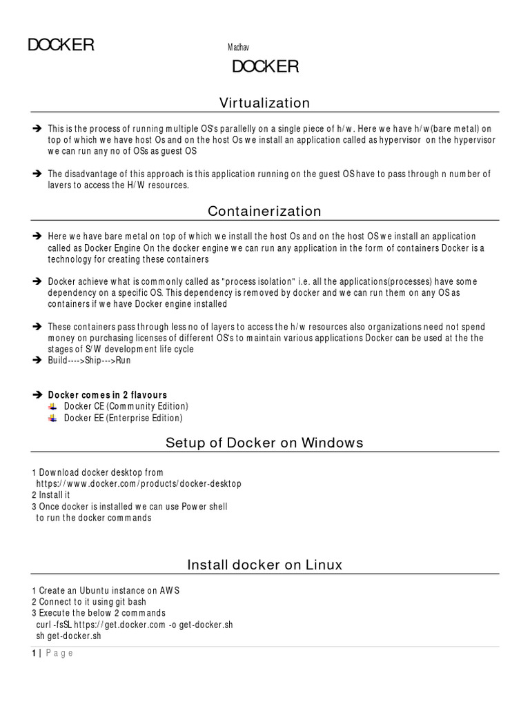 Docker Notes | Download Free PDF | Load Balancing (Computing) | Cloud ...