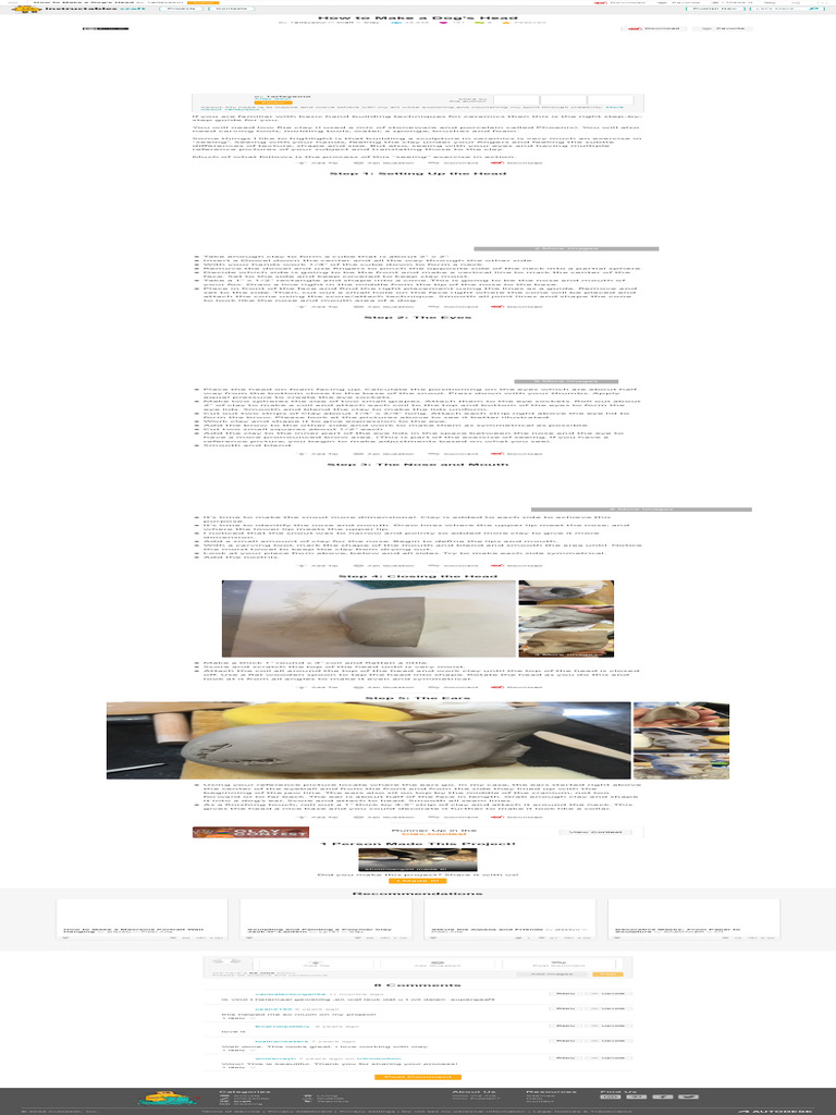 How To Make A Dog's Head - 5 Steps (With Pictures) - Instructables | PDF | Human Nose