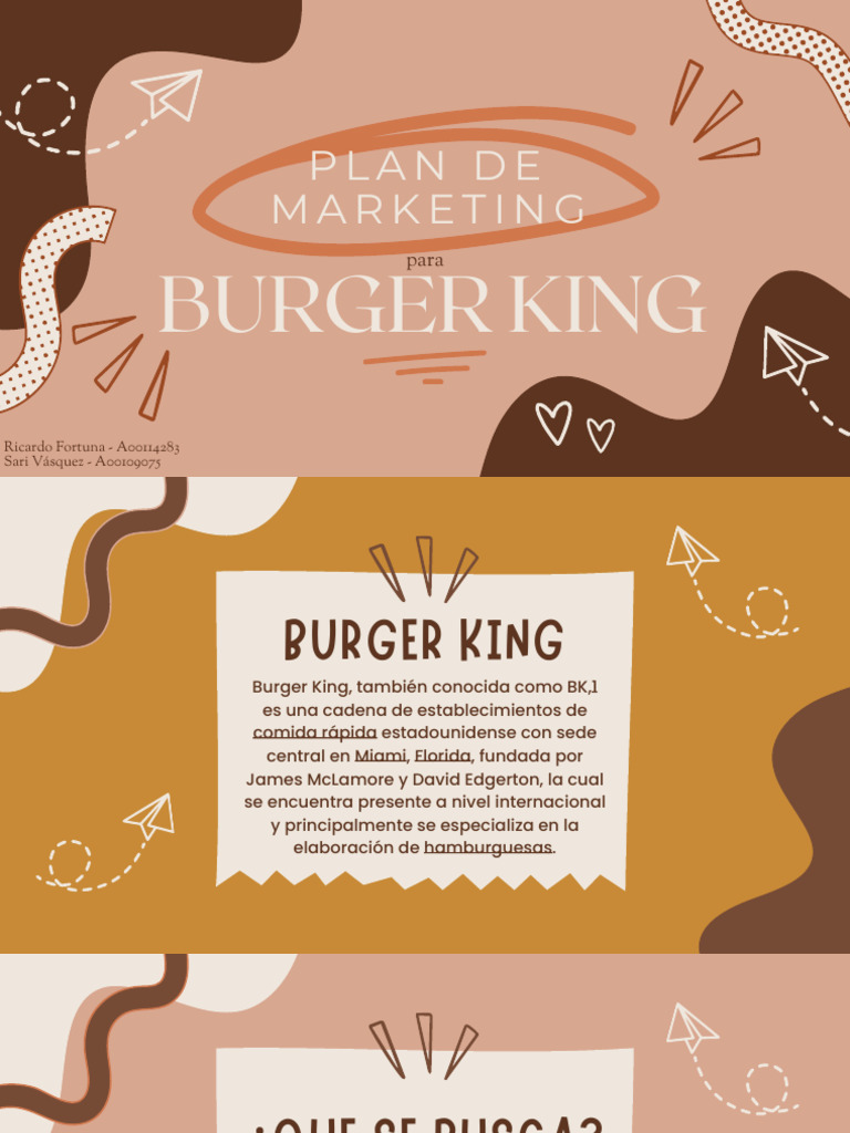 Plan de Marketing para Burger King | PDF | Marketing