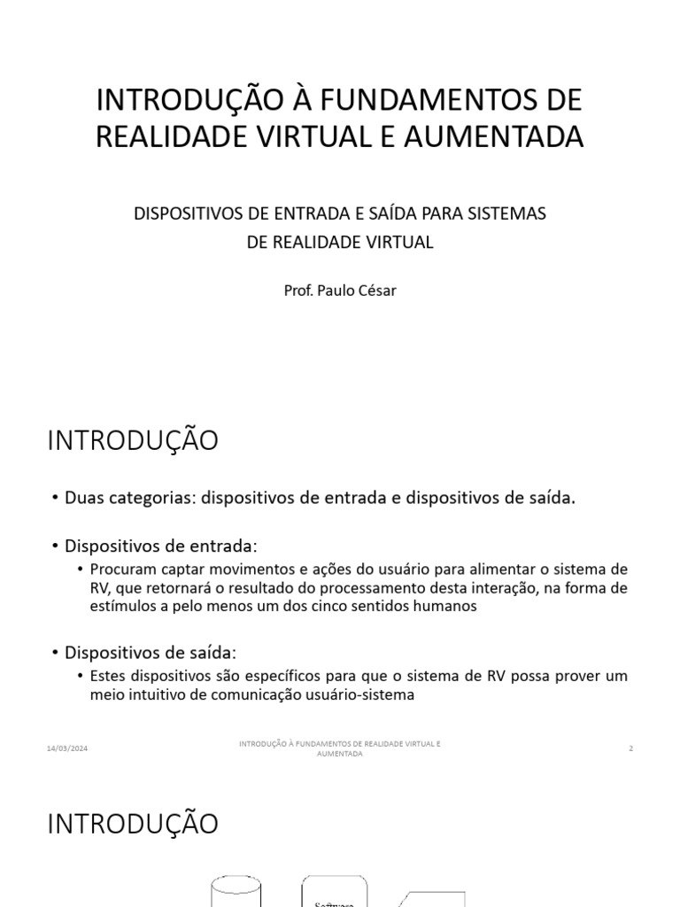 Introdução Aula Realidade Virtual | PDF | Realidade virtual Introdução Aula Realidade Virtual | PDF | Realidade virtual