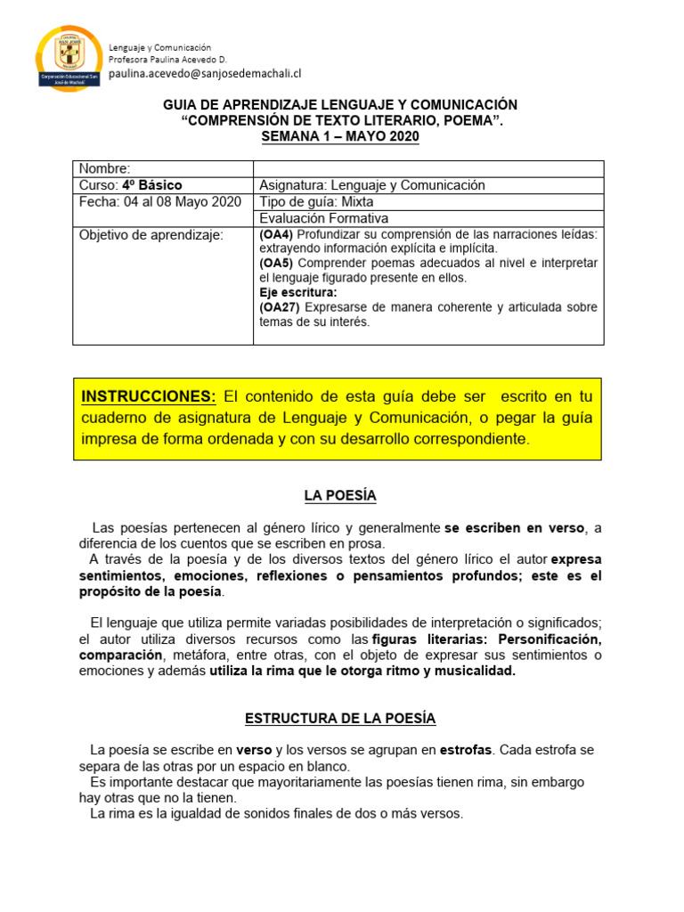 LENGUAJE-4--SEMANA-1-MAYO | PDF