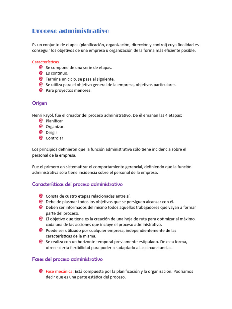 Guia - Procesos Admin | PDF | Business | Planificación