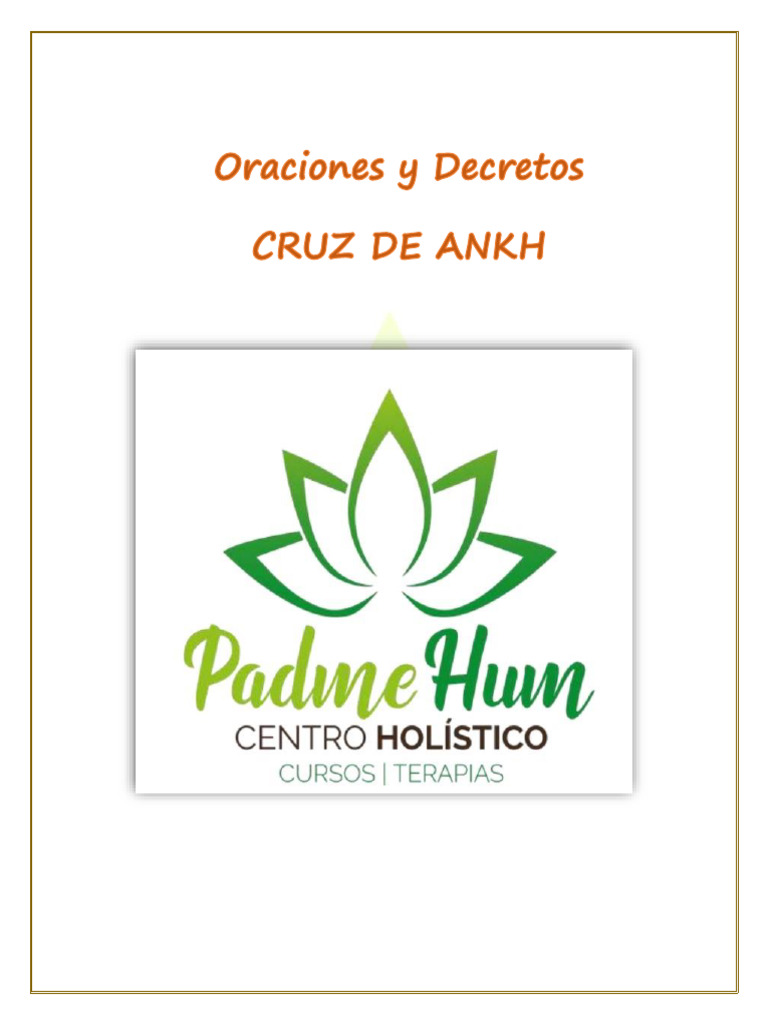 Oraciones y Decretos para Terapia Cruz de Ankh | PDF | Relámpago