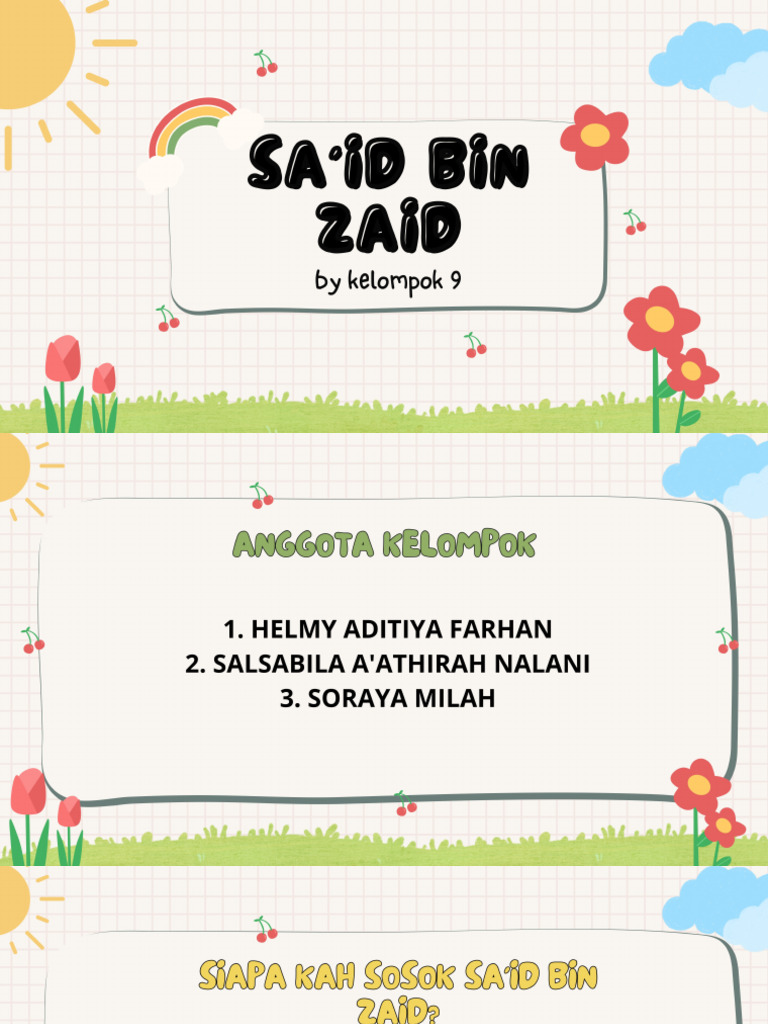 Kelompok 9 Sa'Id Bin Zaid | PDF