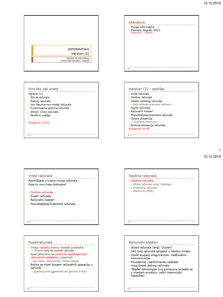 02-INFORMATIKA - Hardver-02-Za Studente | PDF