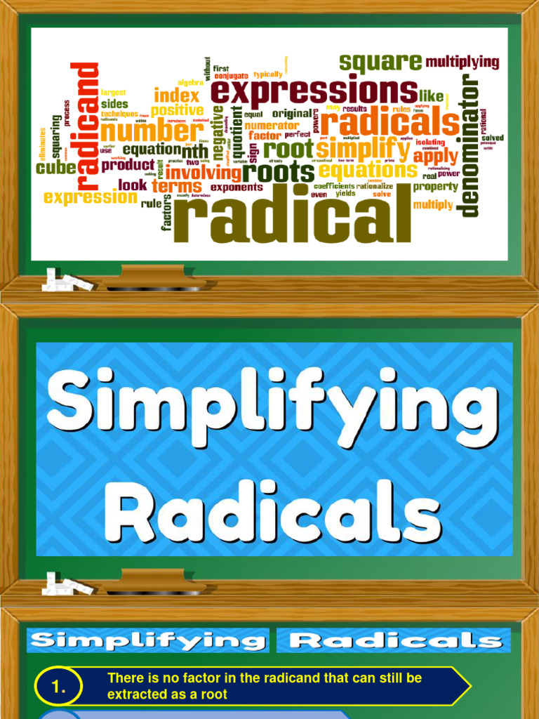 Simplifying Radicals Pdf Algebra Division Mathematics