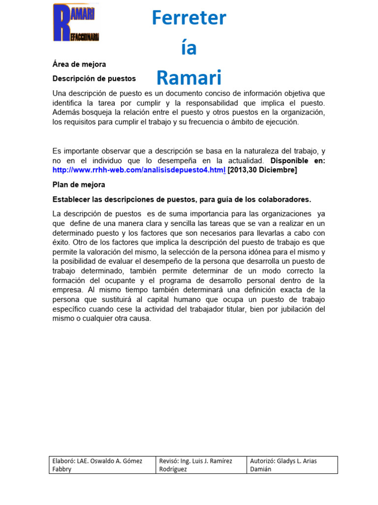 Funciones Laborales | Descargar gratis PDF | Business | Gestión de ...