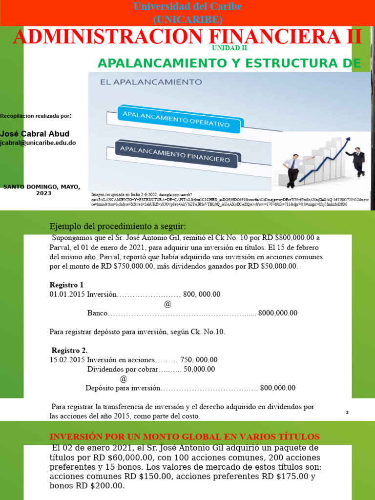 Actividad LL Intermedio | PDF | Apalancamiento (Finanzas) | Compartir (Finanzas)