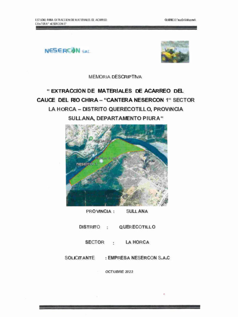 CANTERA NESERCON 1 FIRMADA | PDF