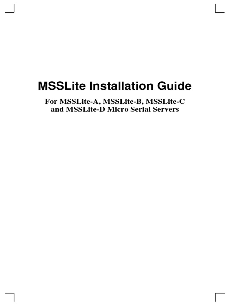 MSSLite Installation Guide | PDF | Computer Network | Port (Computer ...