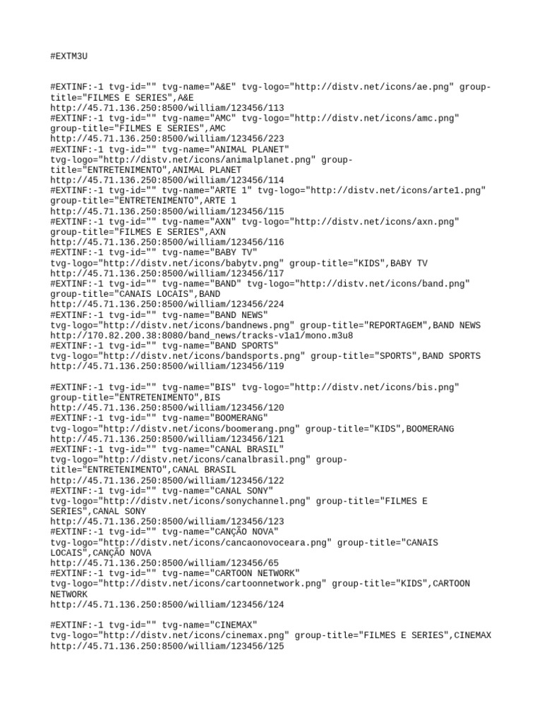 1 Lista 4571136250 Canais BR 2 | PDF