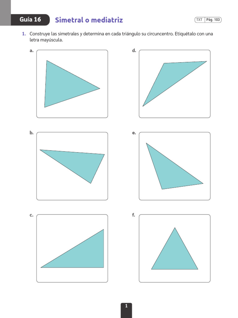 16 Simetral o Mediatriz | Descargar gratis PDF | Triángulo | Geometría ...
