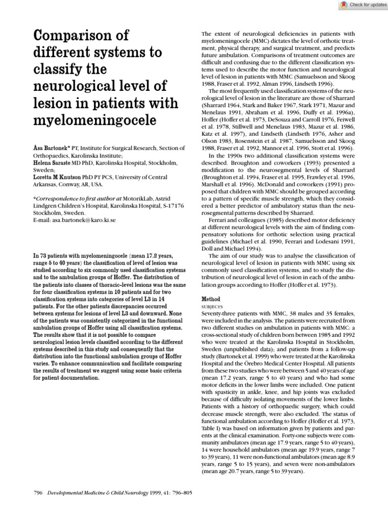 Develop Med Child Neuro - 2007 - Bartonek | PDF | Anatomical Terms Of ...