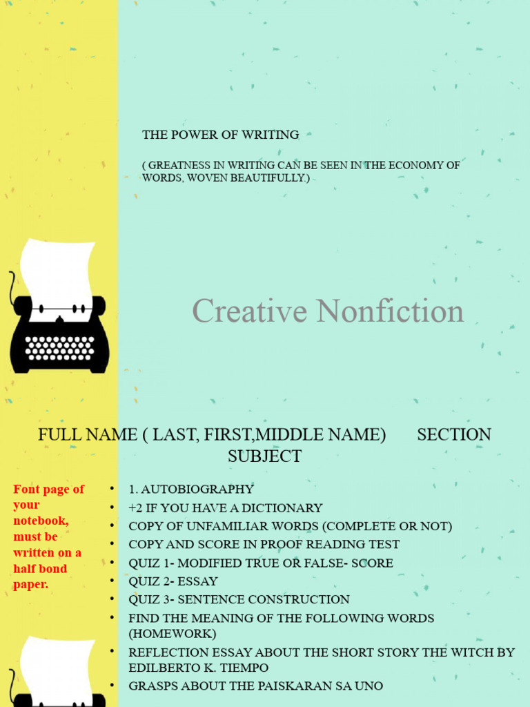 Updated Reviewer CNF 1 | PDF | Narration | Narrative