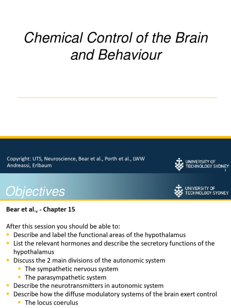 Chemical Control of The Brain and Behaviour | PDF | Hypothalamus ...