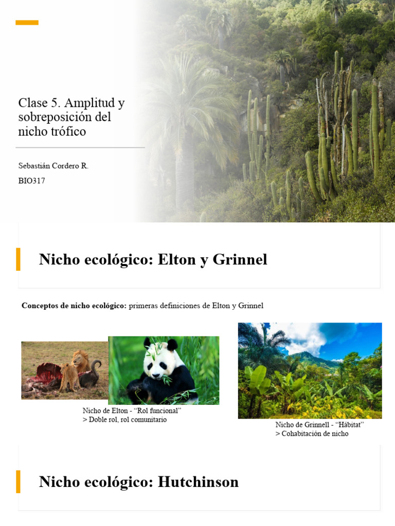 Amplitud y solapamiento del nicho trófico | PDF