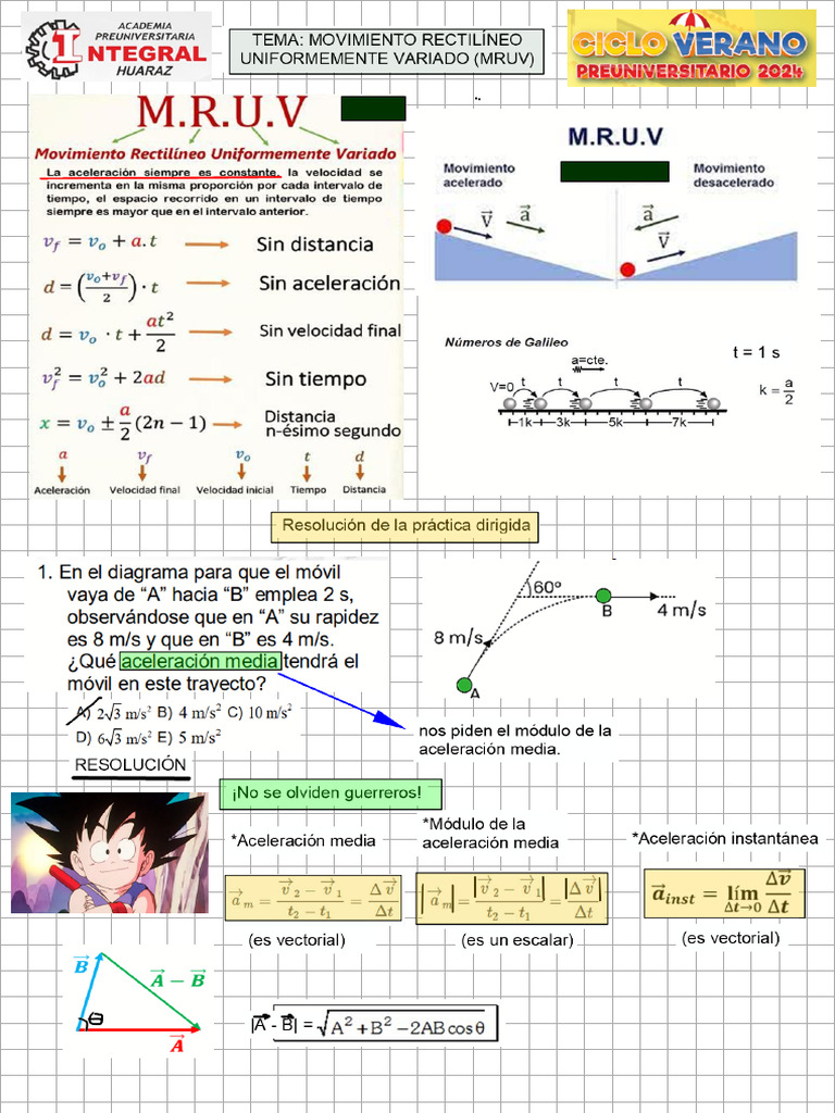 Clase de Mruv Virtual Ver 2024 | PDF