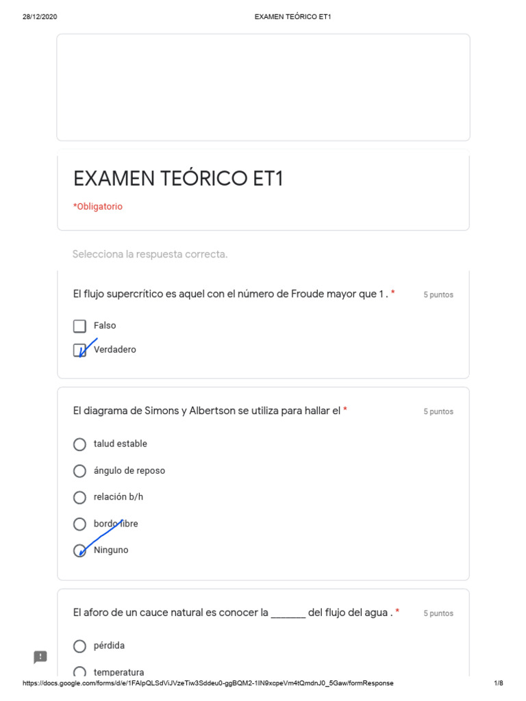Examen Teórico Et1-1 | PDF