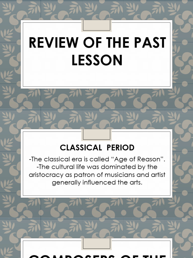 Music 9 Lesson 1 2 | PDF | Classical Period (Music) | Franz Liszt